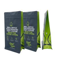 China PE Plastic Custom 8 Side Seal Flat Pouch with Zipper Top Resealable Tab Food Packaging Coffee Tea Protein Powder Foil Bag for sale
