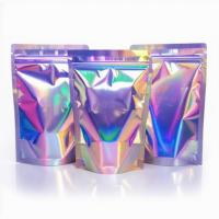 China Hamburger Custom Mylar Bags 3.5 Holographic Packaging Stand Up Pouch Gravure Printing Direct Print Pouch Flower Package for sale