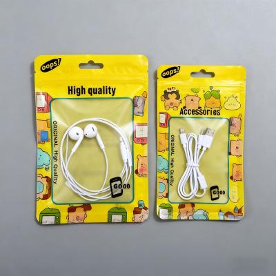 China Customized Color Digital Printing Hot Stamping High Definition Accessories Bag Packaging Bag Zipper Window Printed Pack for sale