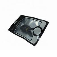 China Zipper Top Package Printed Yin Yang Reusable PET Plastic Bag Industrial Packaging Electronic Accessories Hanging Hole Design for sale
