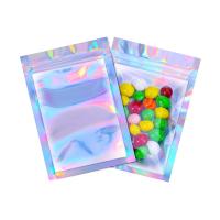 China Recyclable Custom Size Accepted Holographic Transparent Mylar Bag Smell Proof Digital Printing 3.5g Resealable Zipper Plastic Packaging for sale