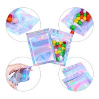 China Recyclable Custom Size Accepted Holographic Transparent Mylar Bag Smell Proof Digital Printing 3.5g Resealable Zipper Plastic Packaging for sale