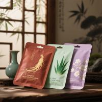 China Aluminum Cosmetic Packaging Bag Hot Stamping Gold UV Aseptic Aluminum Foil Bag Medical Cold Packaging Mylar Plastic Bag Logo for sale
