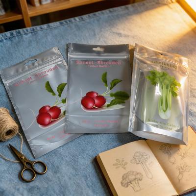 China Zipper Lock Seed Packaging Bags Moisture Proof Insect Proof Agriculture Industrial Ziplock Mylar Packaging Alternatives for sale