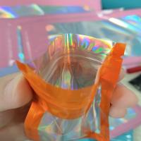 China LDPE Plastic 18x26 Shiny Holographic Plastic Bag Transparent Window YinYang Self sealing Zipper Pouch Gravure Printing for sale