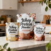 China Zipper Top Sealing Customized Color Foodgrade Safe Material Packaging Plasticbag for Precise Whey Protein Powder Protection for sale
