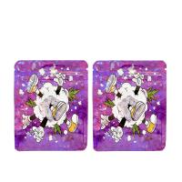 China Custom Holographic 3.5g Mylar Bags with Zipper | Laser Rainbow Prism Printed Stand Up Pouch Smell Proof Food Candy Gummies Packaging OEM ODM Manufacturer for sale
