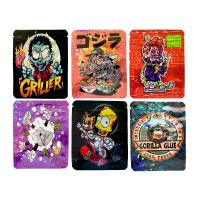 China Custom Holographic 3.5g Mylar Bags with Zipper | Laser Rainbow Prism Printed Stand Up Pouch Smell Proof Food Candy Gummies Packaging OEM ODM Manufacturer for sale