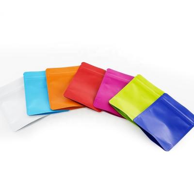 China Gravure Printing Custom Printed 3.5g Matte PE Zipper Bag Reusable Smell Proof Die Cut Mylar Packaging Food Logo Accepted Logo for sale