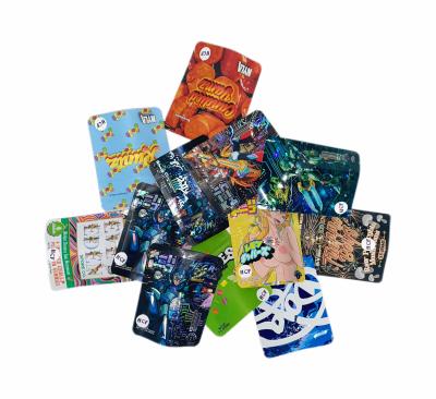 China Recyclable Stand Up Pouch Customized Mylar Bag Zipper Packaging Plastic Bags Holographic Cali Pouch 3.5g Flower Package for sale