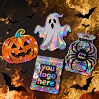 China 3.5g Custom Shaped Holographic Mylar Bags with Eye Windows | PE AL Plastic Die Cut Reusable Zipper Smell Proof Pouch for Snacks Edibles OEM Factory for sale
