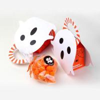 China Multi Layer Plastic Die Cut Pumpkin Ghost Food Packaging Carton Custom Handle Holiday Gift Carton Packaging Candy Snacks Hospitality Box for sale