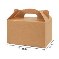 China Custom Size Accepted White Kraft Card Boxes Biodegradable Food Packaging Spot UV Embossed Color Party Snack Cake Boxes for sale