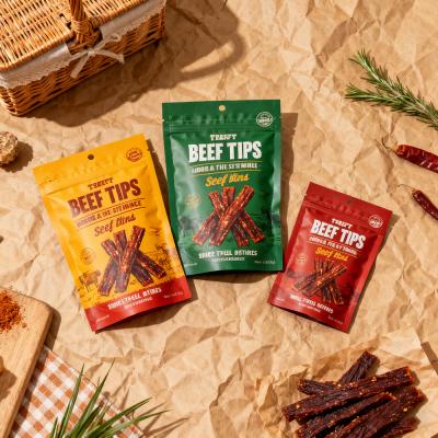 China Zipper Bag Custom Order Compatible Laminated Composite Aluminum Foil Bag Foodgrade Proof Plastic Bag for Beef Jerky Packaging for sale