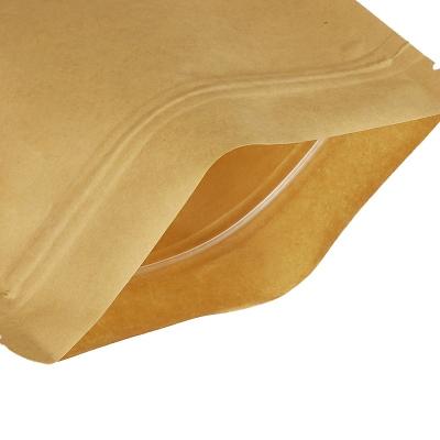 China Zipper Top Printed Kraft Paper Ziplock Bag 3.5g Smell Proof Food Packaging Biodegradable Snack Beef Jerky Plastic Bag for sale