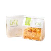 China Customized Thickness Biodegradable Kraft Paper Zipper Tape Bags Oil Proof Self Sealing Window Opening Bread Fruit Snack Packaging for sale