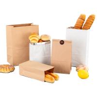 China Customized Thickness Biodegradable Kraft Paper Zipper Tape Bags Oil Proof Self Sealing Window Opening Bread Fruit Snack Packaging for sale