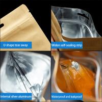 China Eco-friendly Food Grade Custom Biodegradable Paper Bag Flat Bottom Standing with Zipper Top 8 Side Seal and Fresh Air Valve for sale