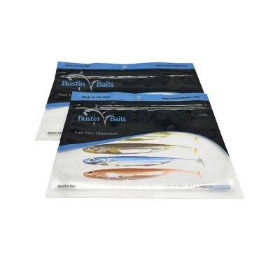 China Customized Color Soft Fish Lure Hook Plastic Bait Bags Clear Packaging Size and Thickness Customized Slide in Tray Fishing for sale