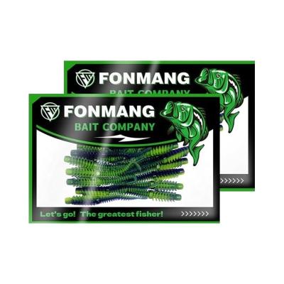 China Gravure Printing Plastic Packaging Bag Top Zipper PE AL Transparent Holographic Mylar Printed Fishing Bait Worm Bait Packaging for sale