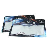 China Gravure Printing Plastic Packaging Bag Top Zipper PE AL Transparent Holographic Mylar Printed Fishing Bait Worm Bait Packaging for sale