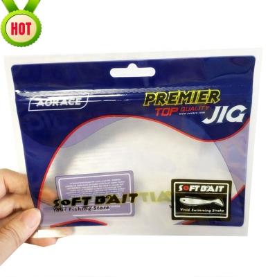 China Other Food Customized Plastic Fishing Lure Bait Bags Zip Lock Transparent Foil Packaging Bags Customized Logo Printing for sale