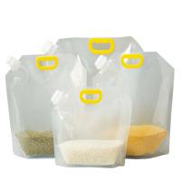 China Recyclable Cotom Juice Pouch Packaging Bag Large Diameter Mouth for Soybean Seed Juice Drink Material Structure PET VMPET PE for sale