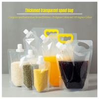 China Recyclable Cotom Juice Pouch Packaging Bag Large Diameter Mouth for Soybean Seed Juice Drink Material Structure PET VMPET PE for sale