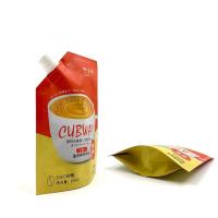 China Plastic Type PE AL Custom Order Clear Portable Travel Beverage Spout Pouch Stand Up Sealed Juice Storage Liquid Bag Food for sale