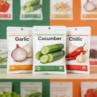 China Recyclable Yellow Tomato Seed Packaging Plastic Bag with Logo Organic Degradable Moistureproof Heatresistant VMPET Material for sale