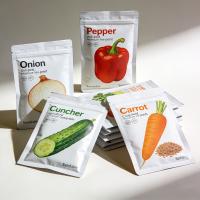 China Seeds Biodegradable Seed Bag Custom Logo Printing Frosted Window Ziplock Reusable Sealing Moistureproof Insectproof Plastic Bag for sale