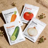 China Seeds Biodegradable Seed Bag Custom Logo Printing Frosted Window Ziplock Reusable Sealing Moistureproof Insectproof Plastic Bag for sale
