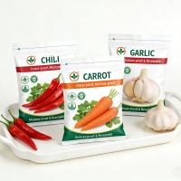 China Stand Up Pouch Biodegradable Packaging Plastic Bag Ziplock Reusable Pack for Vegetables Flowers Wheat Corn Touch Feel Film Layer Press Mylarbag for sale