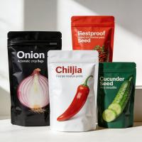 China Stand Up Pouch Biodegradable Packaging Plastic Bag Ziplock Reusable Pack for Vegetables Flowers Wheat Corn Touch Feel Film Layer Press Mylarbag for sale