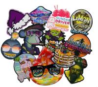 China Food Industrial Custom 3.5g 7g Special Shape Reusable Die Cut Mylar Bag Holographic Zipper Stand Pouch Packaging PBAT Heat for sale