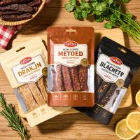 China Gravure printing Food grade MOPP VMPET PE Composite Plastic Ziplock Bag Suitable Chewing Gum Meat Jerky Packaging Durable for sale