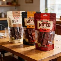 China Gravure printing Food grade MOPP VMPET PE Composite Plastic Ziplock Bag Suitable Chewing Gum Meat Jerky Packaging Durable for sale
