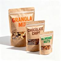 China Flexo Printing Foodgrade Paperbag Packaging Smellproof Standuppouch for Various Flavors Pet Food Food Biscuits Dried Fruit Pouch for sale