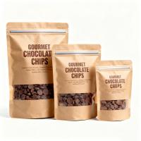 China Self Adhesive Seal Printed Yellow White Kraft Paper Bag with Transparent Window Food Nuts Snack Ziplock Resealable Packaging for sale
