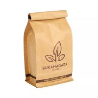China Hand Length Handle Coffee Pouch Custom Package Bag Biodegradable Resealable Kraft Paper Packaging Bags with Valve Zipper for sale