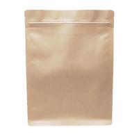 China Hand Length Handle Coffee Pouch Custom Package Bag Biodegradable Resealable Kraft Paper Packaging Bags with Valve Zipper for sale