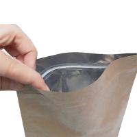 China Hand Length Handle Coffee Pouch Custom Package Bag Biodegradable Resealable Kraft Paper Packaging Bags with Valve Zipper for sale