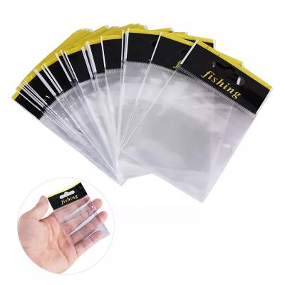 China Custom Order Reusable Transparent PET Plastic Bag Zipper Printed Fishing Accessories Bag for Fish Hook Bait Feed Packaging for sale