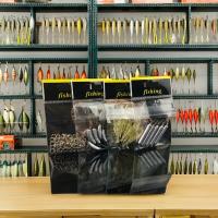 China Custom Order Reusable Transparent PET Plastic Bag Zipper Printed Fishing Accessories Bag for Fish Hook Bait Feed Packaging for sale