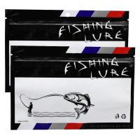China Custom Order Mylar Soft Plastic Fish Bait Bag Zipper Closure 3 Sided Seal Worm Feed Model Number Packaging Fast Shipping for sale