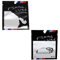 China Custom Order Mylar Soft Plastic Fish Bait Bag Zipper Closure 3 Sided Seal Worm Feed Model Number Packaging Fast Shipping for sale