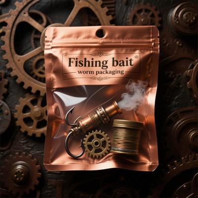 China Other Agriculture Customized Logo Printing Resealable CPP Plastic Storage Pouch Transparent Window Bait Packaging Fishing Gear for sale