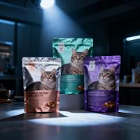 China Chocolate Packaging Self Standing Resealable Custom Spot UV Logo Bio Degradable PA PE Composite Plastic Bag Food Industry for sale
