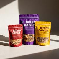 China Customized Logo Biodegradable Self Stand Plastic Mylar Bag Suitable Parrot Food Ornamental Bird Specialty Food Packaging for sale