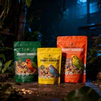 China Gravure Printing Smell Proof Standing Packaging Bird Food Bag Recyclable Parrot Food Pouch Customized Logo SpotUV Mylarbag for sale